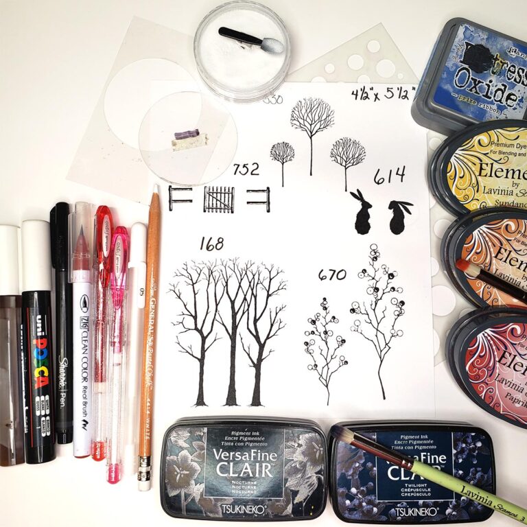 A Snowy Sunset by Judy Mathis - Lavinia Stamps