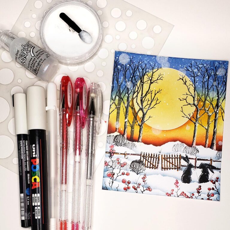 A Snowy Sunset by Judy Mathis - Lavinia Stamps