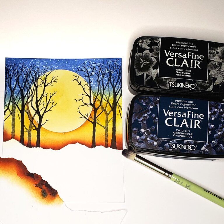 A Snowy Sunset by Judy Mathis - Lavinia Stamps