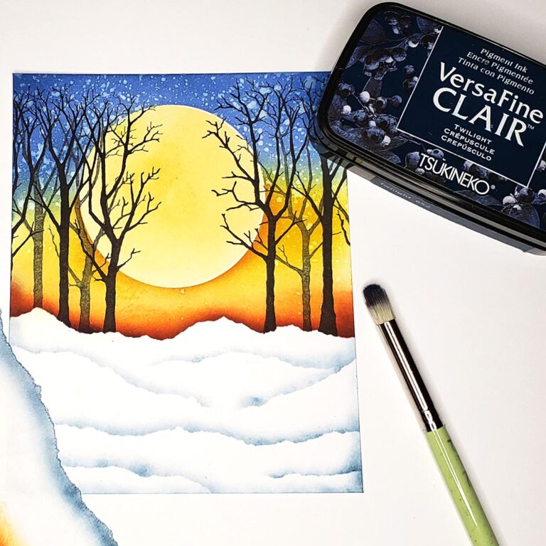 A Snowy Sunset by Judy Mathis - Lavinia Stamps