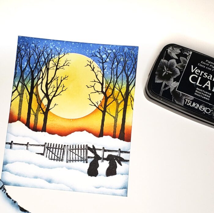 A Snowy Sunset by Judy Mathis - Lavinia Stamps