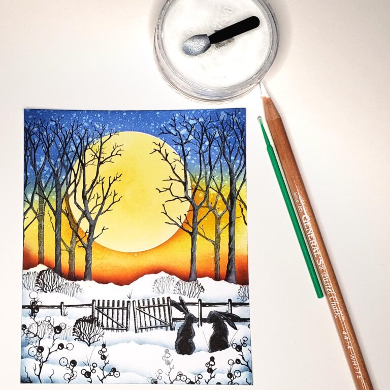 A Snowy Sunset by Judy Mathis - Lavinia Stamps