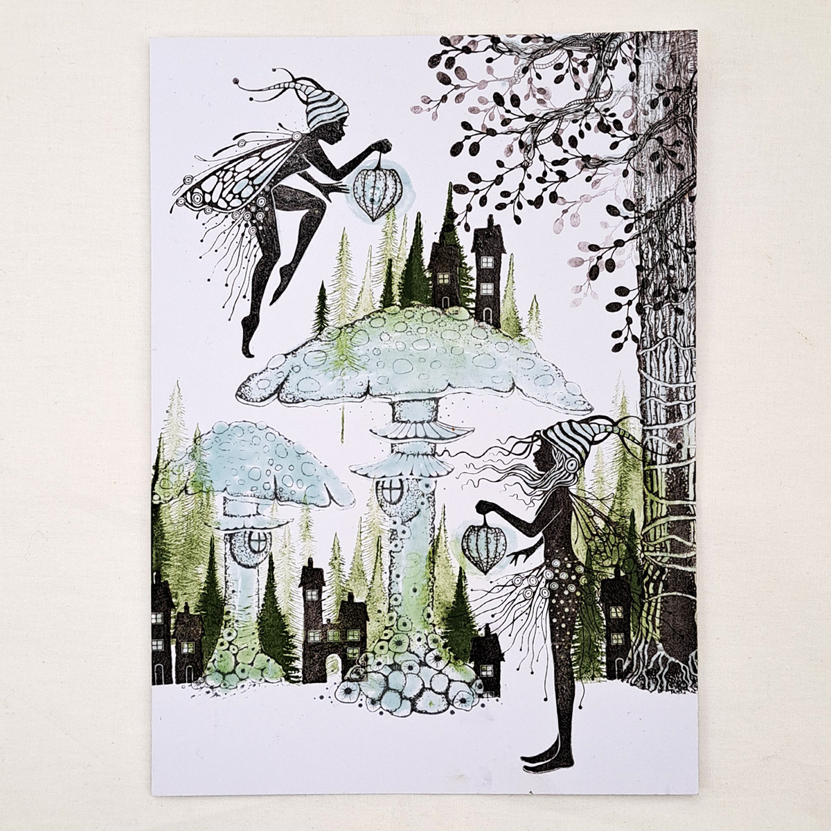 Winter in Toadstool City by Mona Hauge - Lavinia Stamps