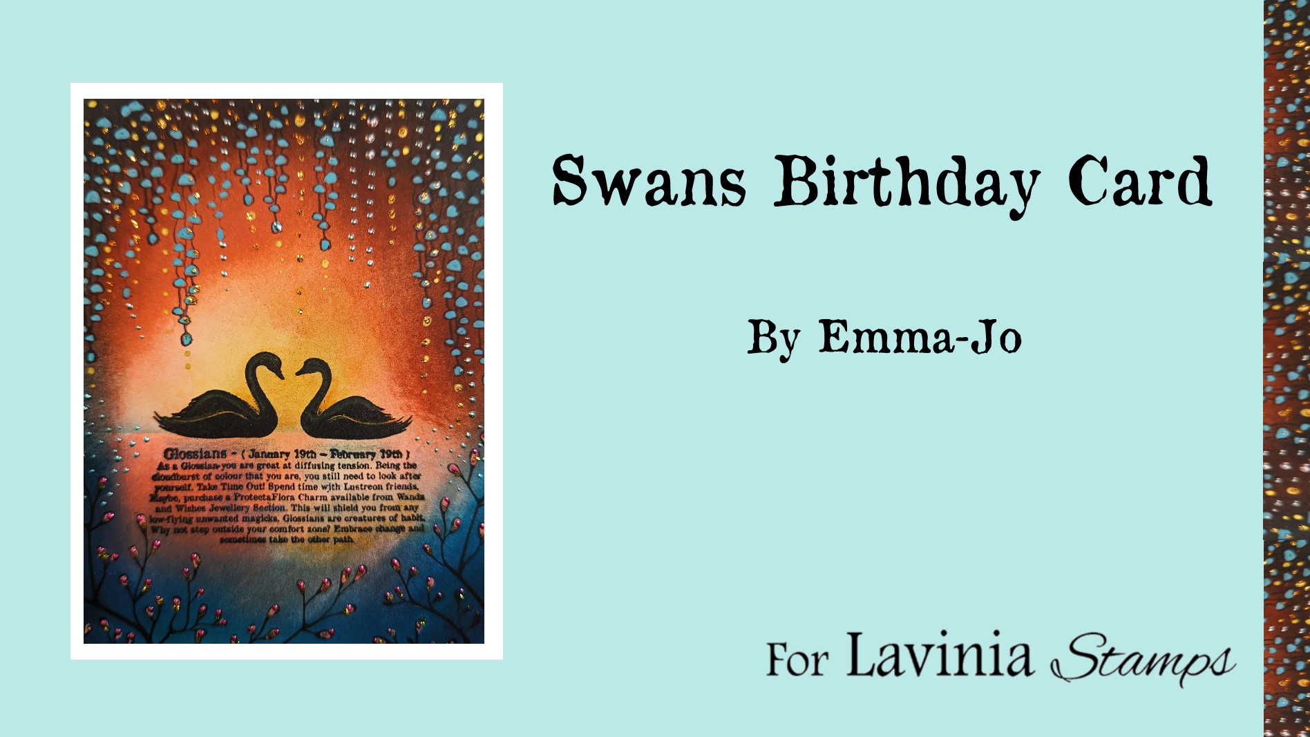 Swans Birthday Card by Emma-Jo - Lavinia Stamps