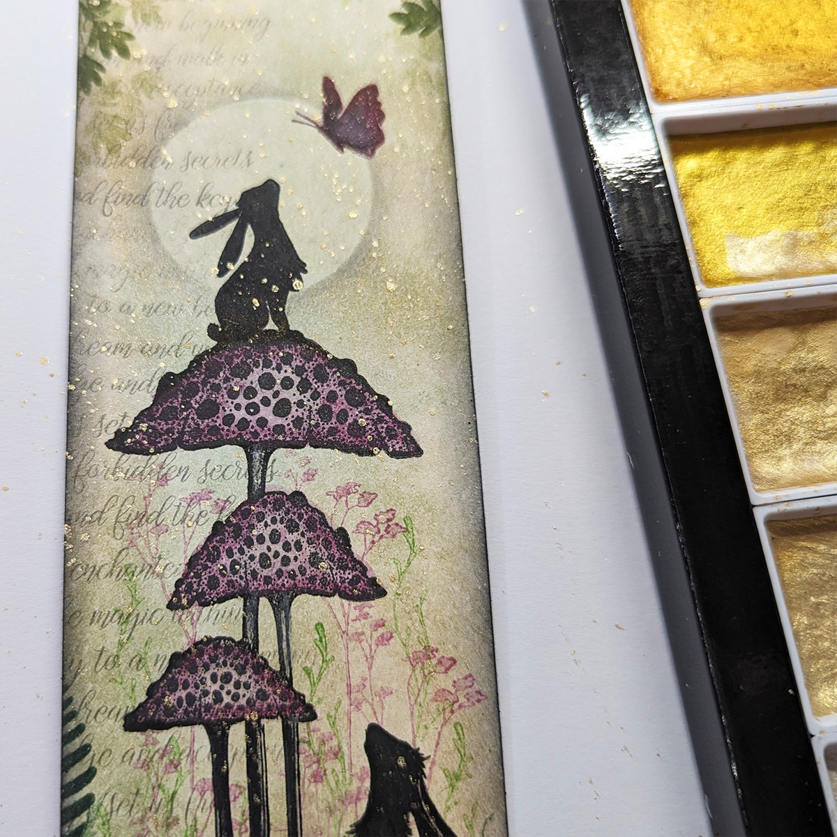 Elfin Cap Mushroom Bookmark by Eleana Evans - Lavinia Stamps